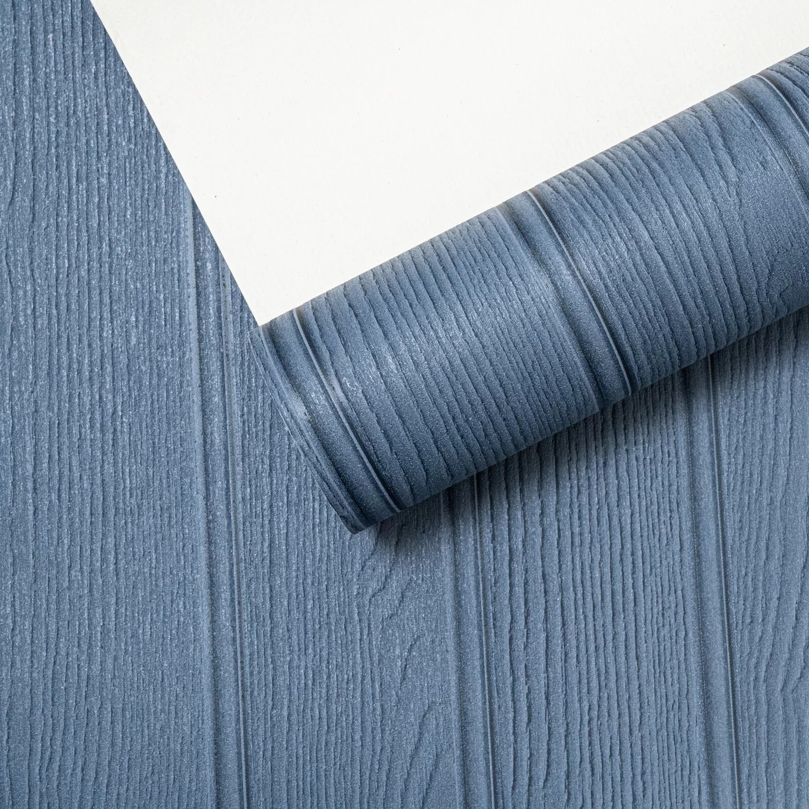 Navy Faux Effect Wooden Panels Wallpaper - Wallpaper Decor
